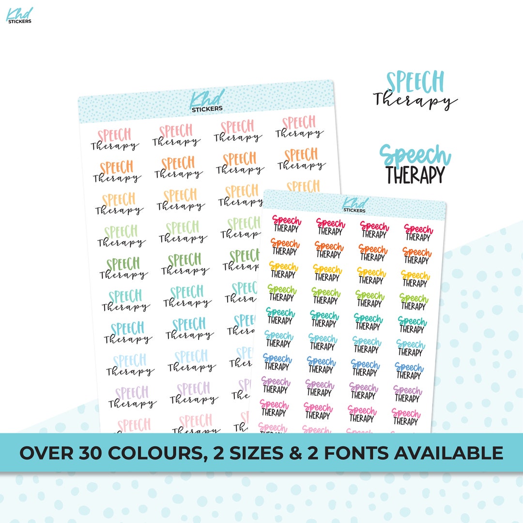 Speech Therapy Script Planner Stickers, 2 Sizes and Fonts, Removable - Etsy