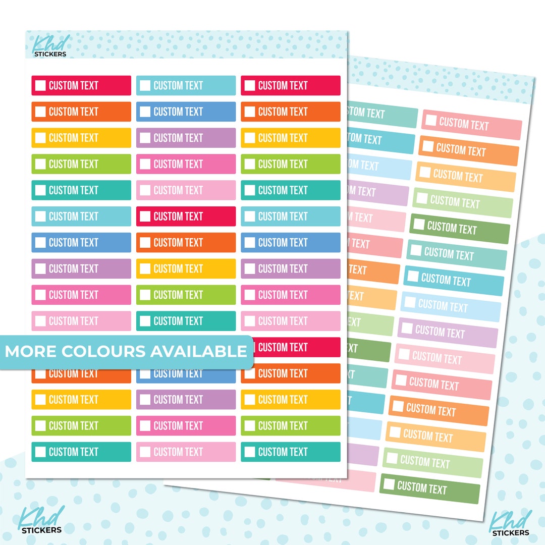Design Your Own Check Box Labels Customised & Personalised - Etsy
