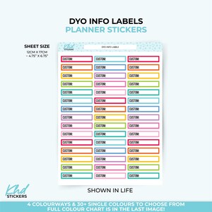 Design Your Own, Info Labels, Customised & Personalised Planner ...