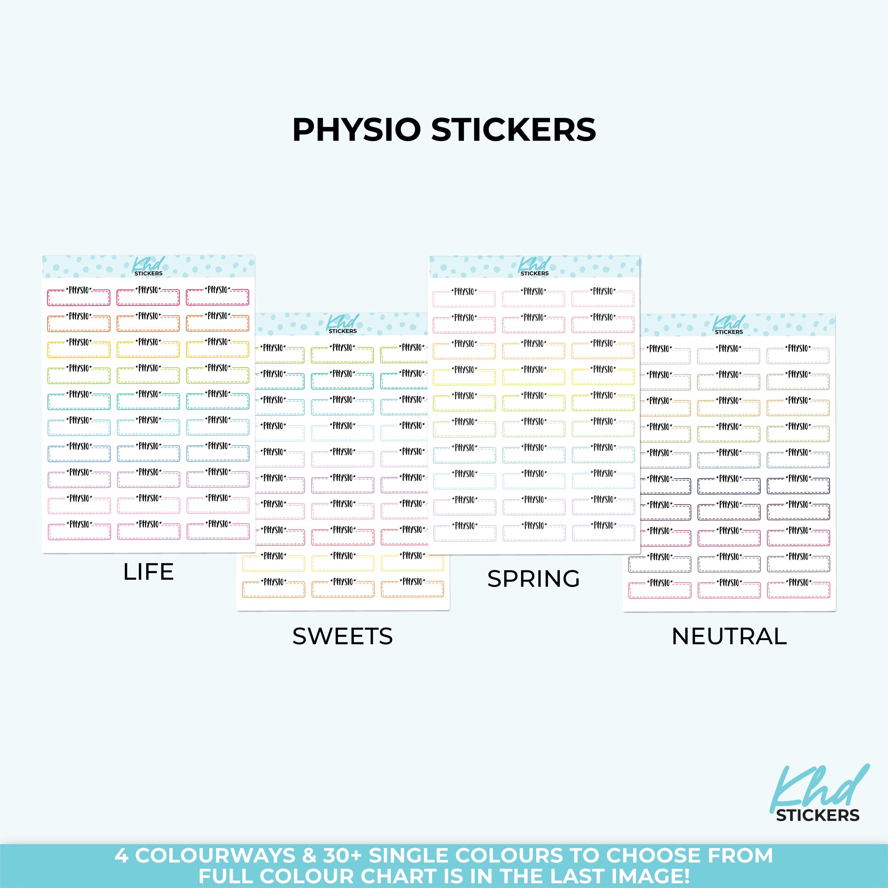Physio Boxes Stickers, Planner Stickers, Removable - Etsy