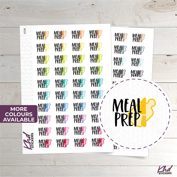 Meal Prep Stickers Planner Stickersremovable | Etsy