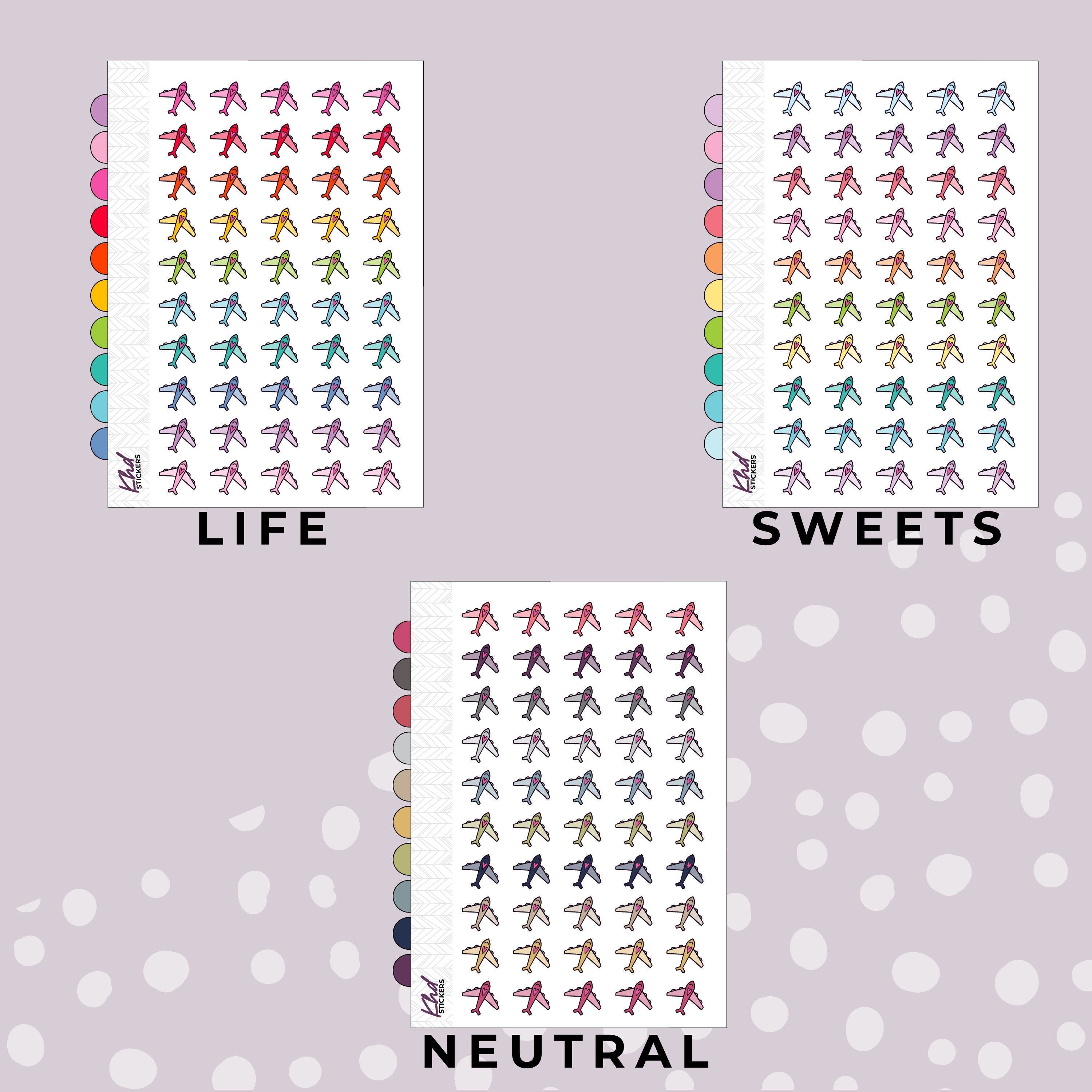 Plane Flight Icons Stickers Planner Stickers Removable - Etsy