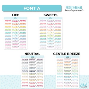 Professional Development Script Stickers, Planner Stickers, Two Sizes ...
