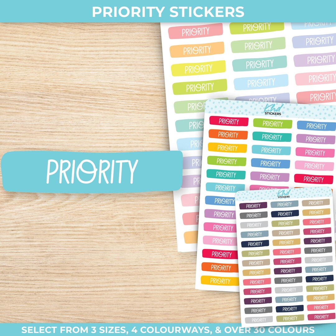 Priority Planner Stickers, Three Sizes Including Tiny, Removable - Etsy