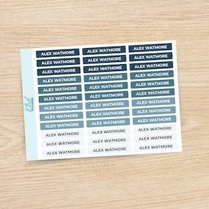 Name Labels, Personalised Stickers for Everyone, Assorted Colours and ...