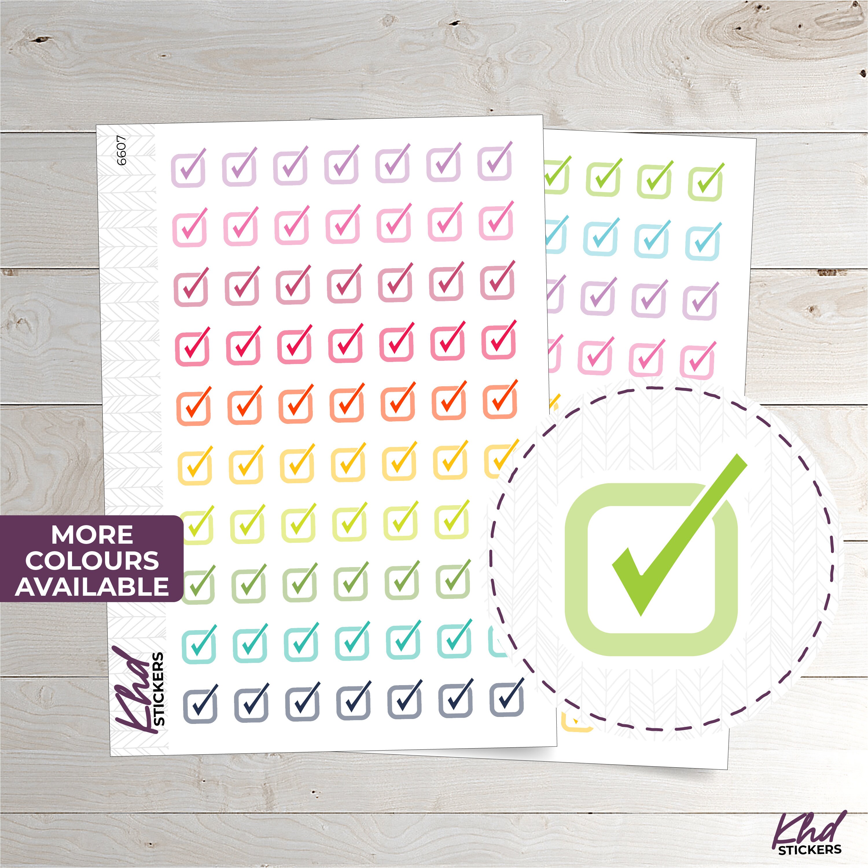 Tick Boxes Planner Stickers Planner Stickers Removable | Etsy