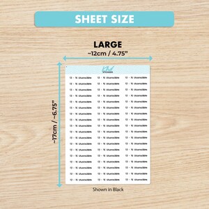 Design Your Own Word Stickers, Font C, Custom Script Planner Stickers ...