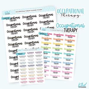 Occupational Therapy Planner Stickers, Three Sizes Including Tiny ...