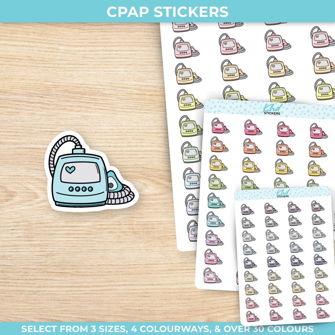 CPAP Planner Stickers, Three Sizes Including Tiny, Removable - Etsy