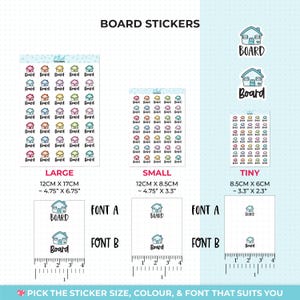 Board Planner Stickers, Three Sizes Including Tiny, Removable - Etsy