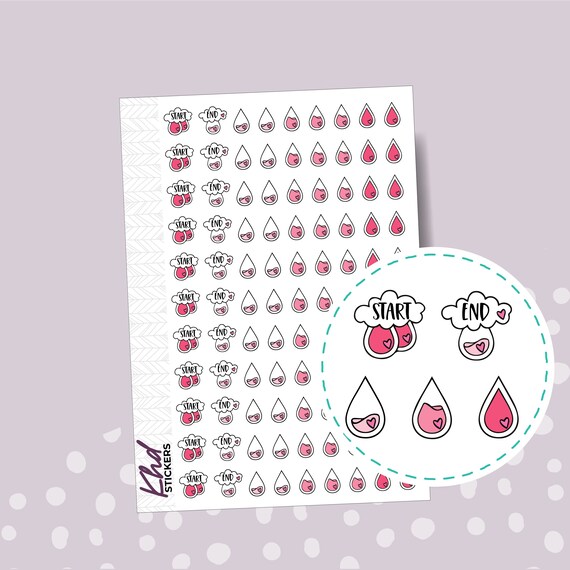Period Care Stickers Planner Stickers Removable - Etsy