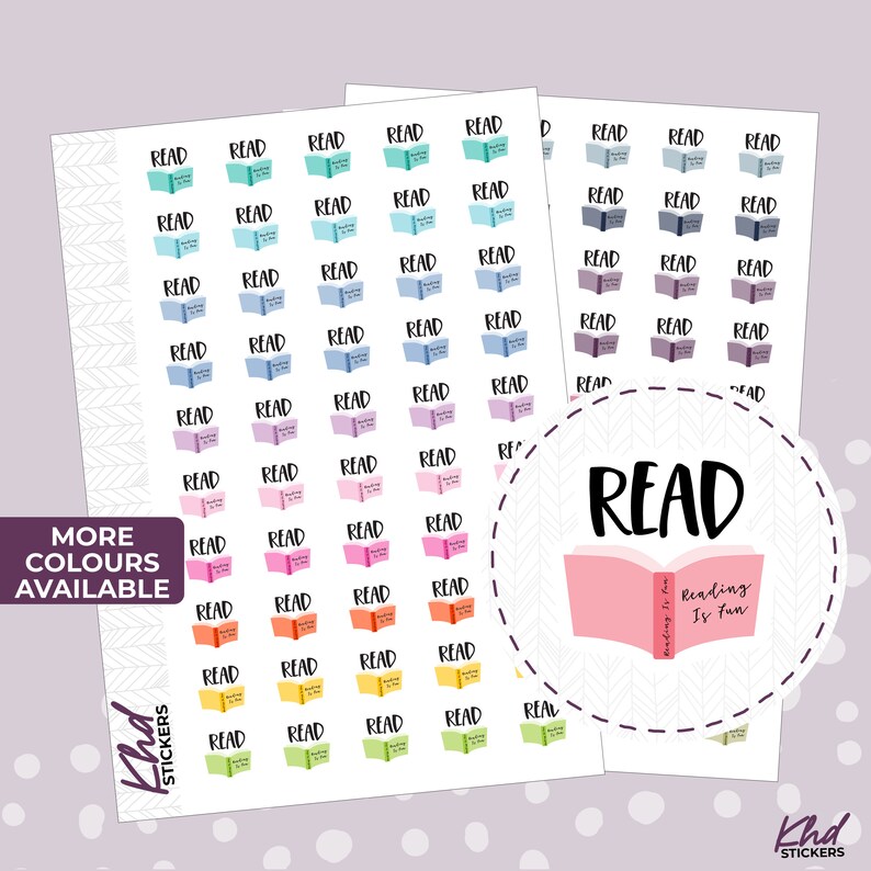 Read Planner Stickers Planner Stickers Removable - Etsy