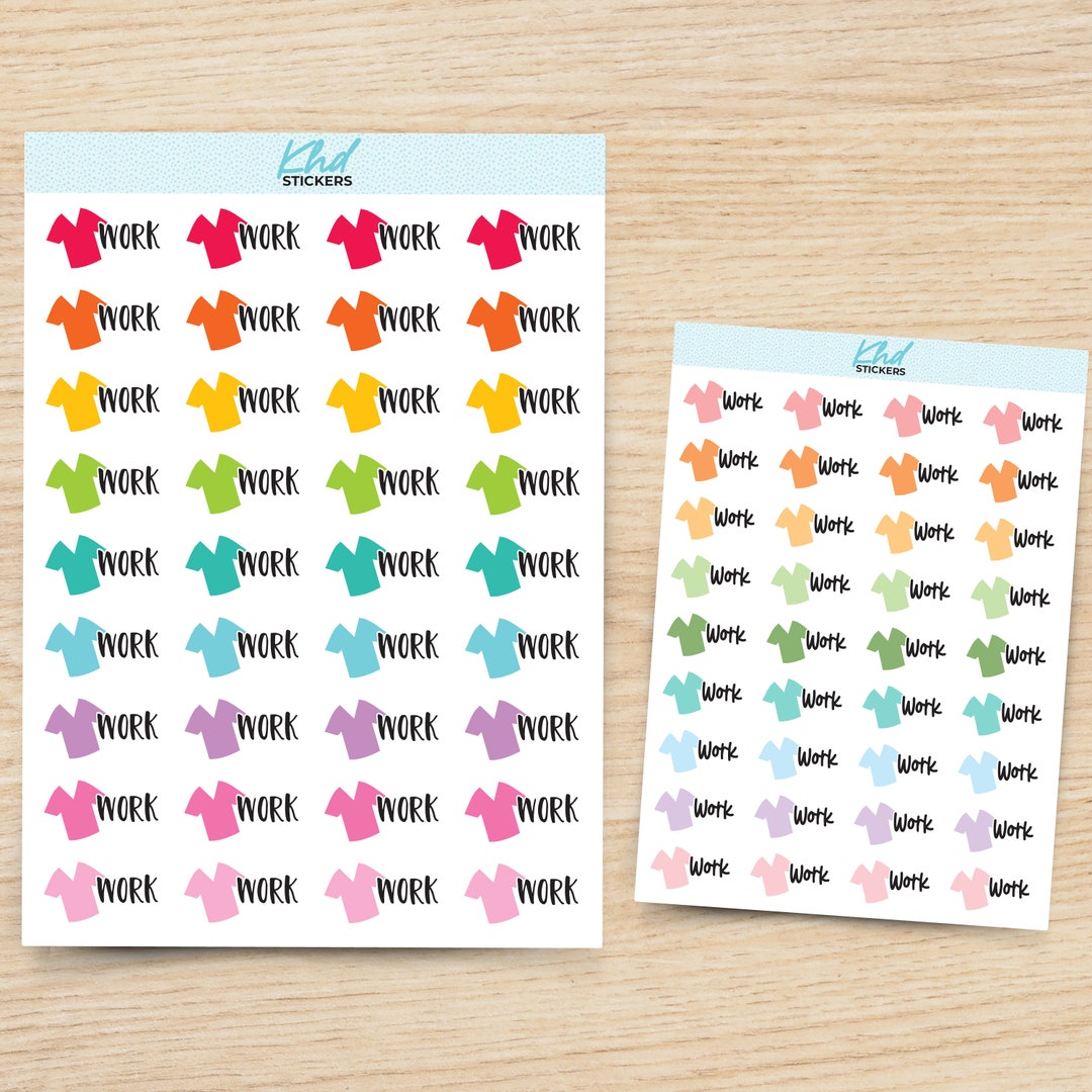 Work Medical and Nurse Scrubs Shift Planner Stickers, Removable - Etsy