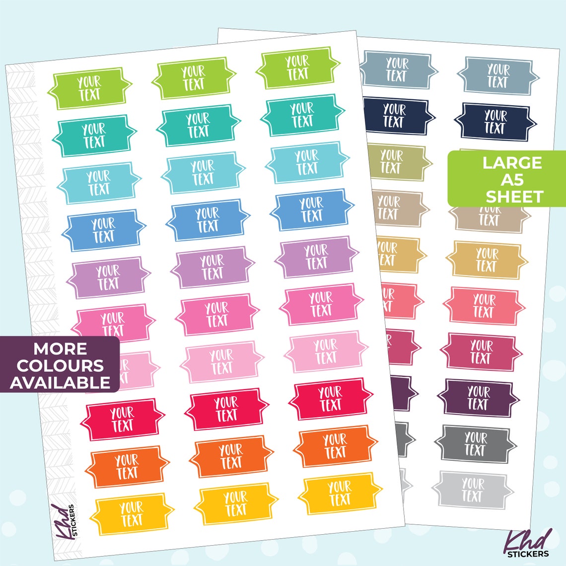 Design Your Own Fun Header Stickers Planner Stickers - Etsy