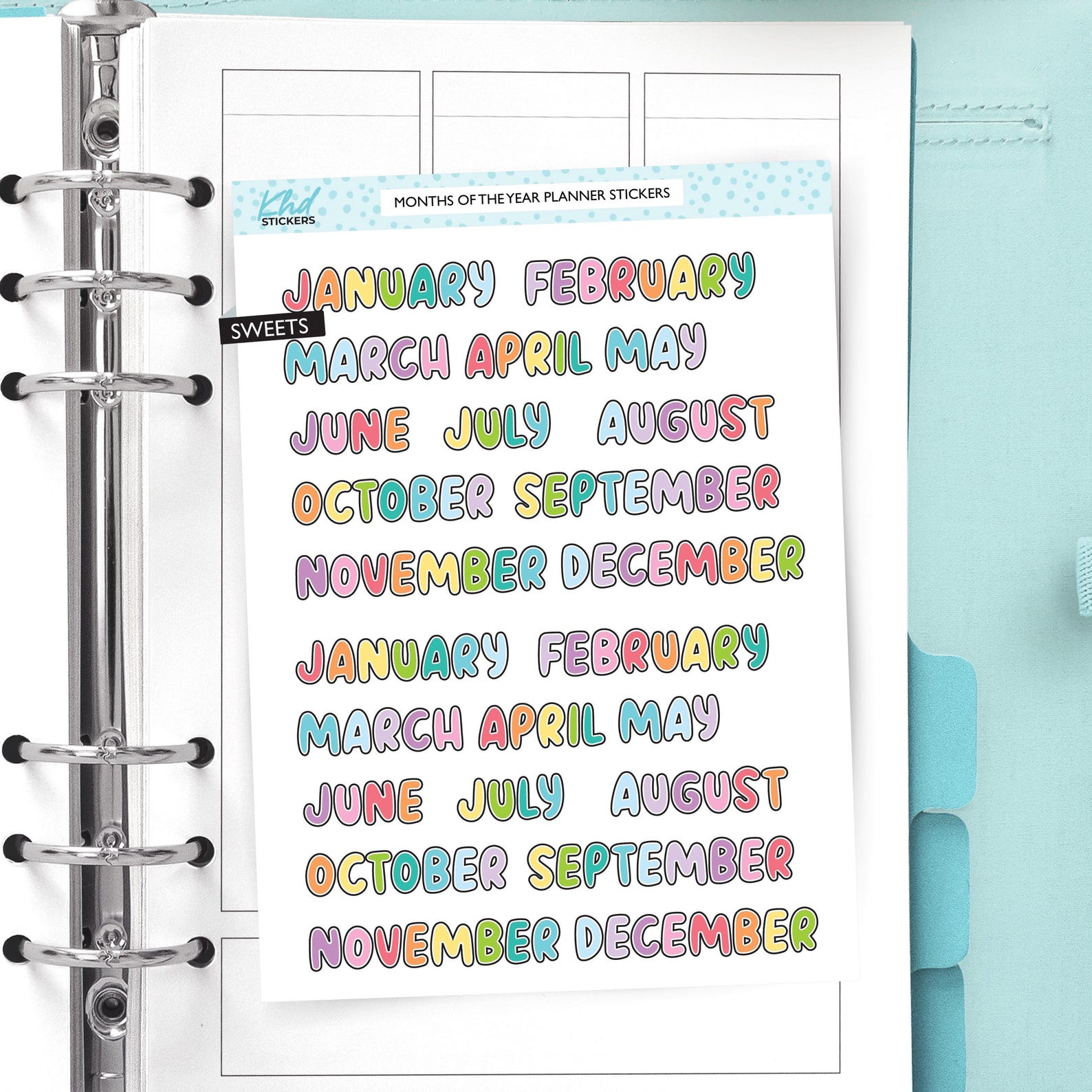 Months of the Year Stickers, Planner Stickers, Removable - Etsy