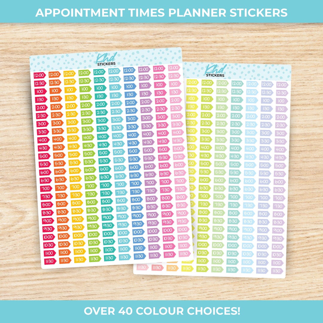 Appointment Time Stickers, Planner Stickers, Removable - Etsy