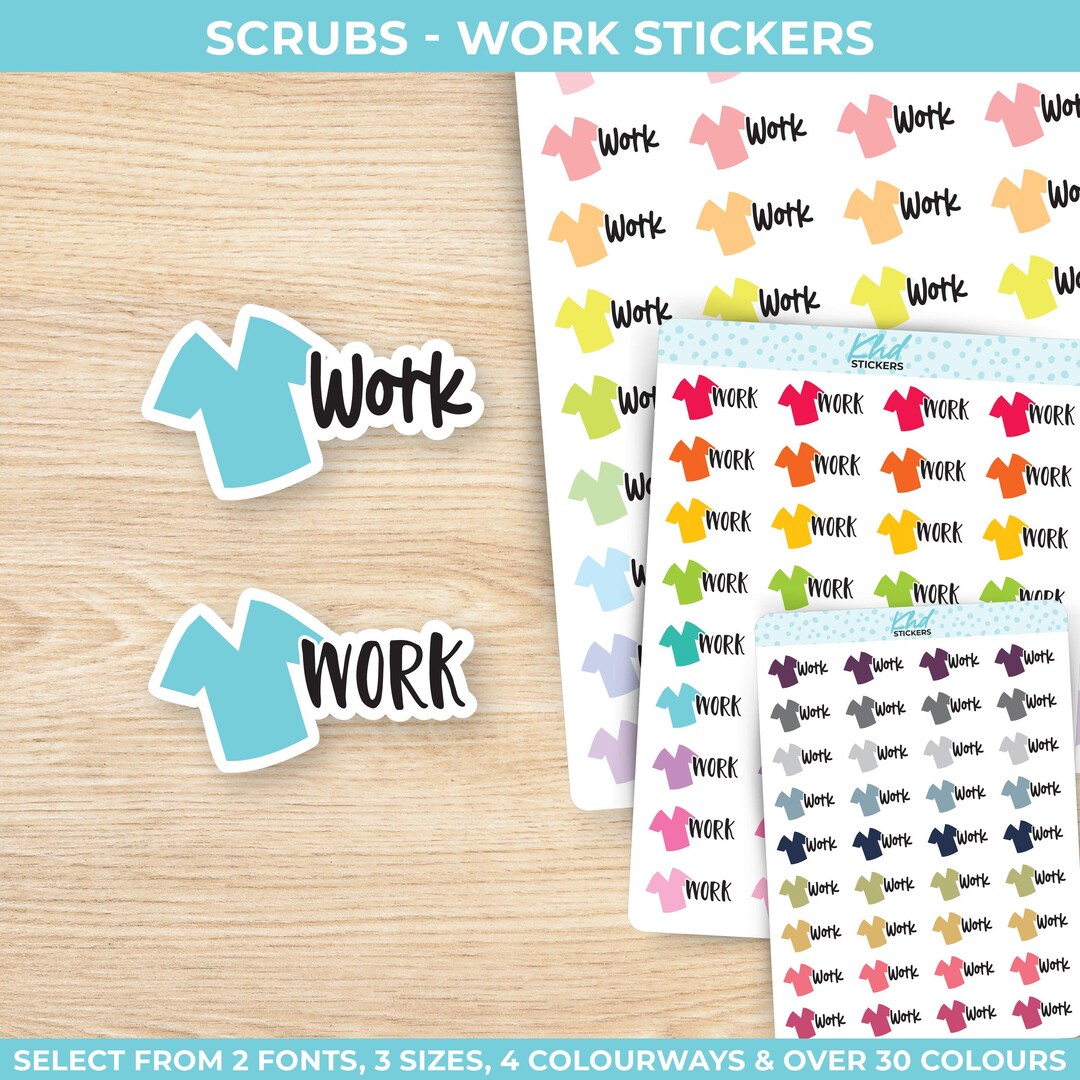 Scrubs - Work Planner Stickers, Three Sizes Including Tiny, Removable ...
