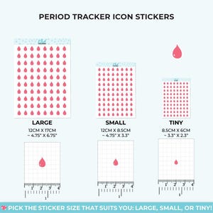 Period Tracker Icon Stickers, Planner Stickers, Removable - Etsy