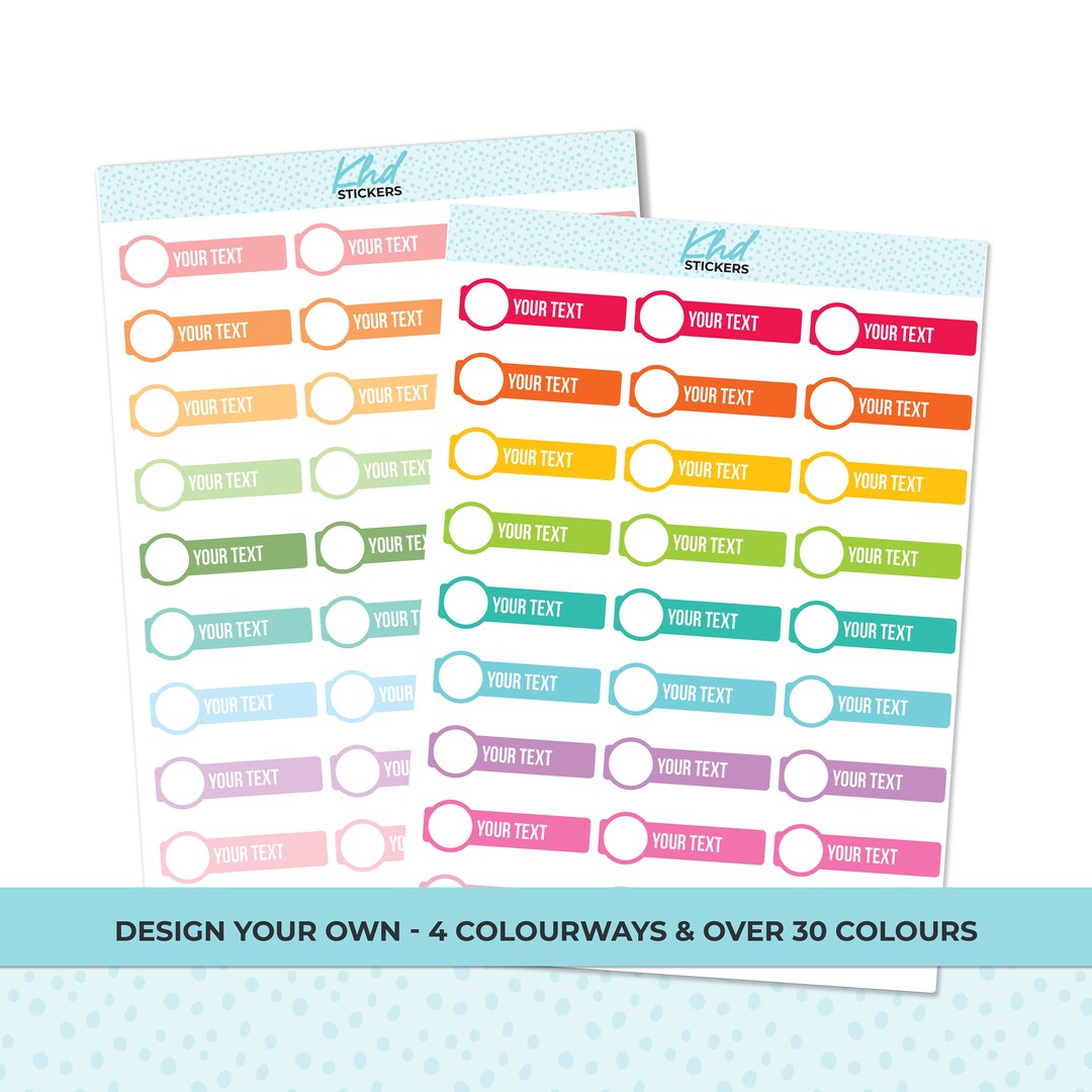 Design Your Own, Appointment Stickers, Planner Stickers, Removable - Etsy