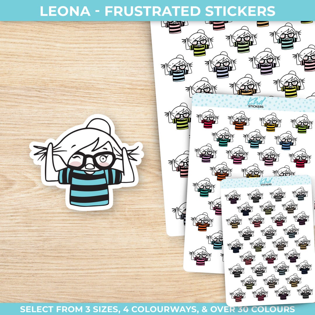 Planner Girl Leona - Frustrated Planner Stickers, Three Sizes Including ...