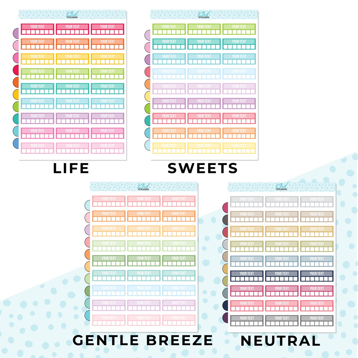 Design Your Own Weekly Trackers / Habit Trackers Stickers - Etsy