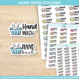 Hand Wash Planner Stickers, Three Sizes Including Tiny, Removable - Etsy