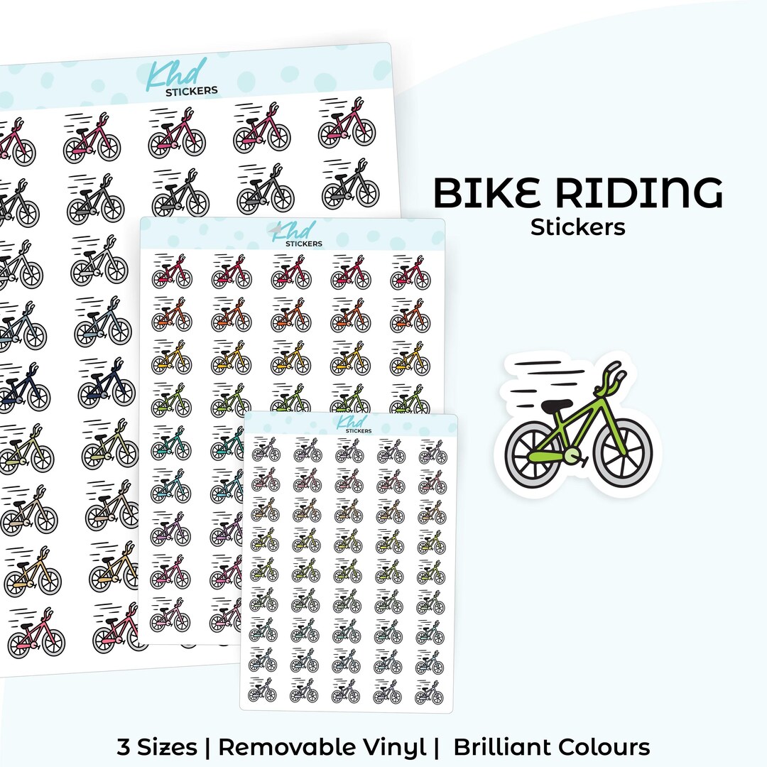 Bike Riding Planner Stickers, 3 Sizes, Removable - Etsy