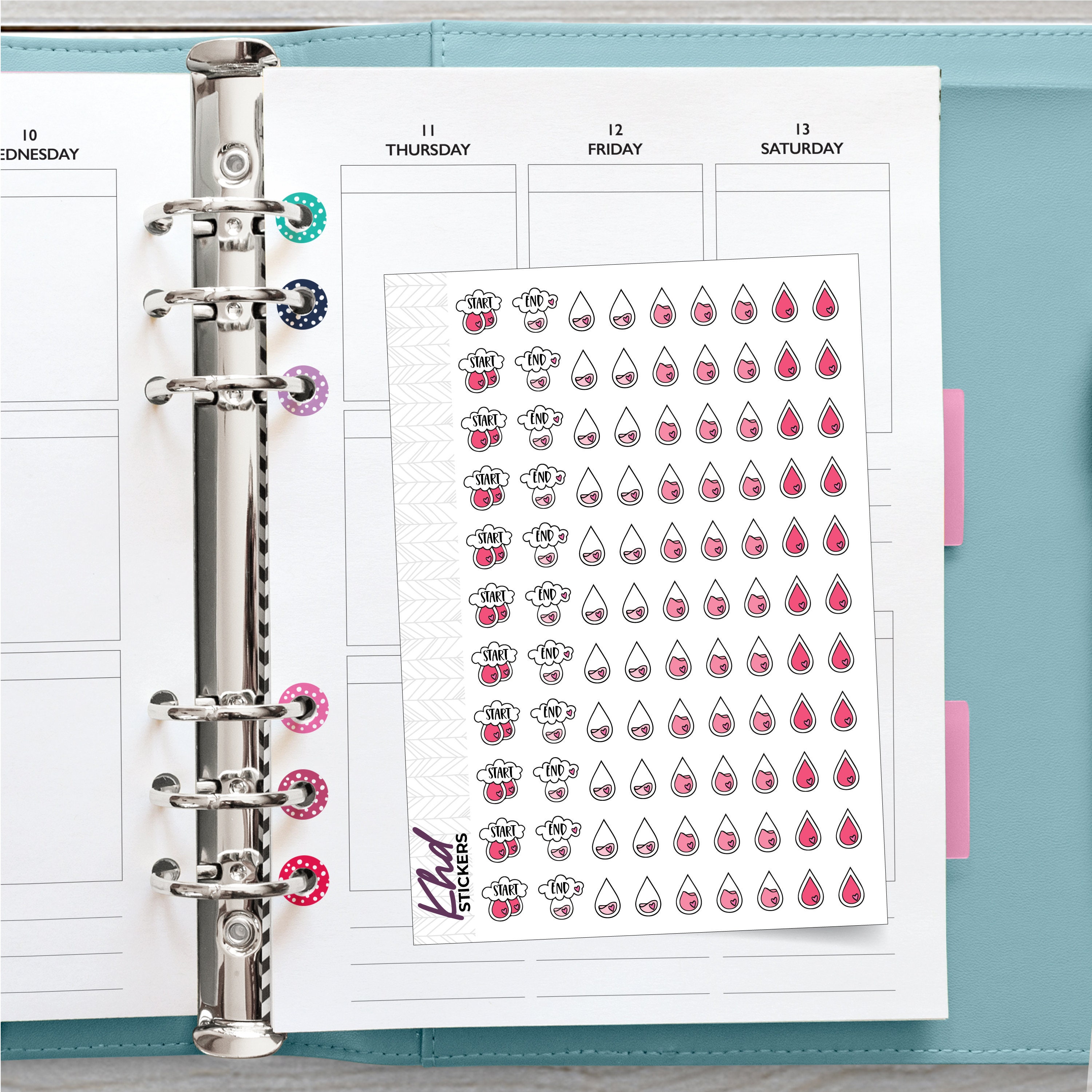 Period Care Stickers Planner Stickers Removable - Etsy