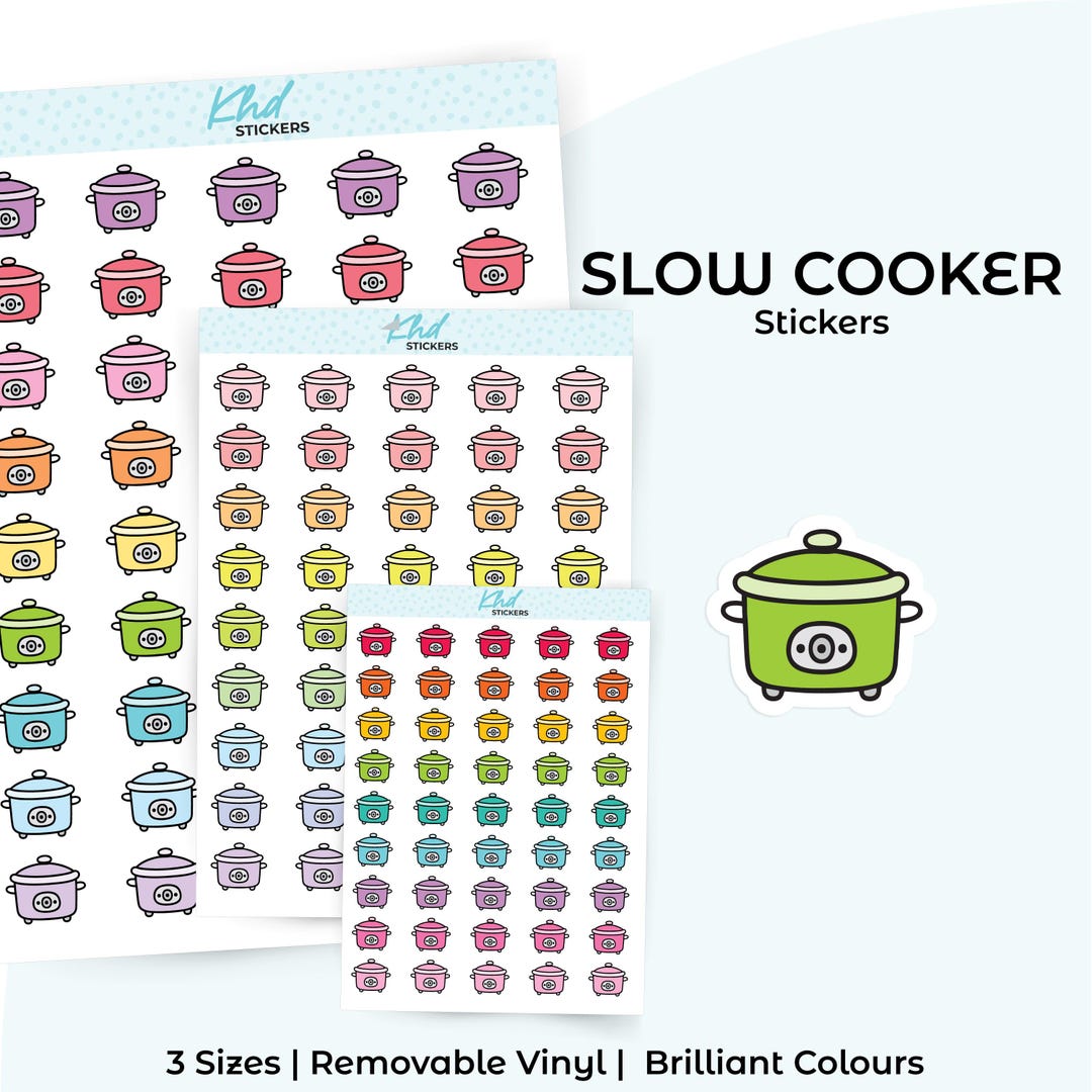 Slow Cooker Stickers – Functional Meal Planning Icons , Planner ...