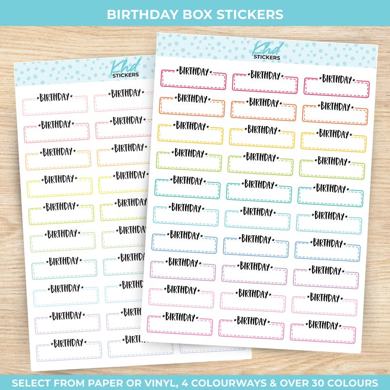 Birthday Planner Stickers - Etsy