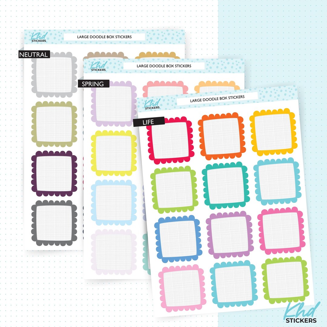 Large Doodle Boxes With Cross Hatch Pattern, Boxes Functional Planner ...