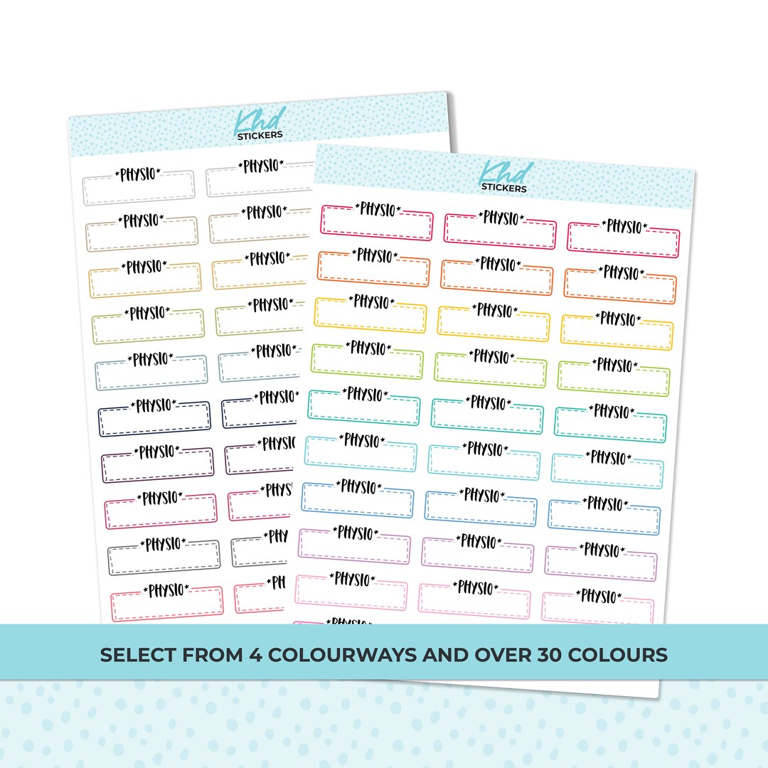 Physio Boxes Stickers, Planner Stickers, Removable - Etsy
