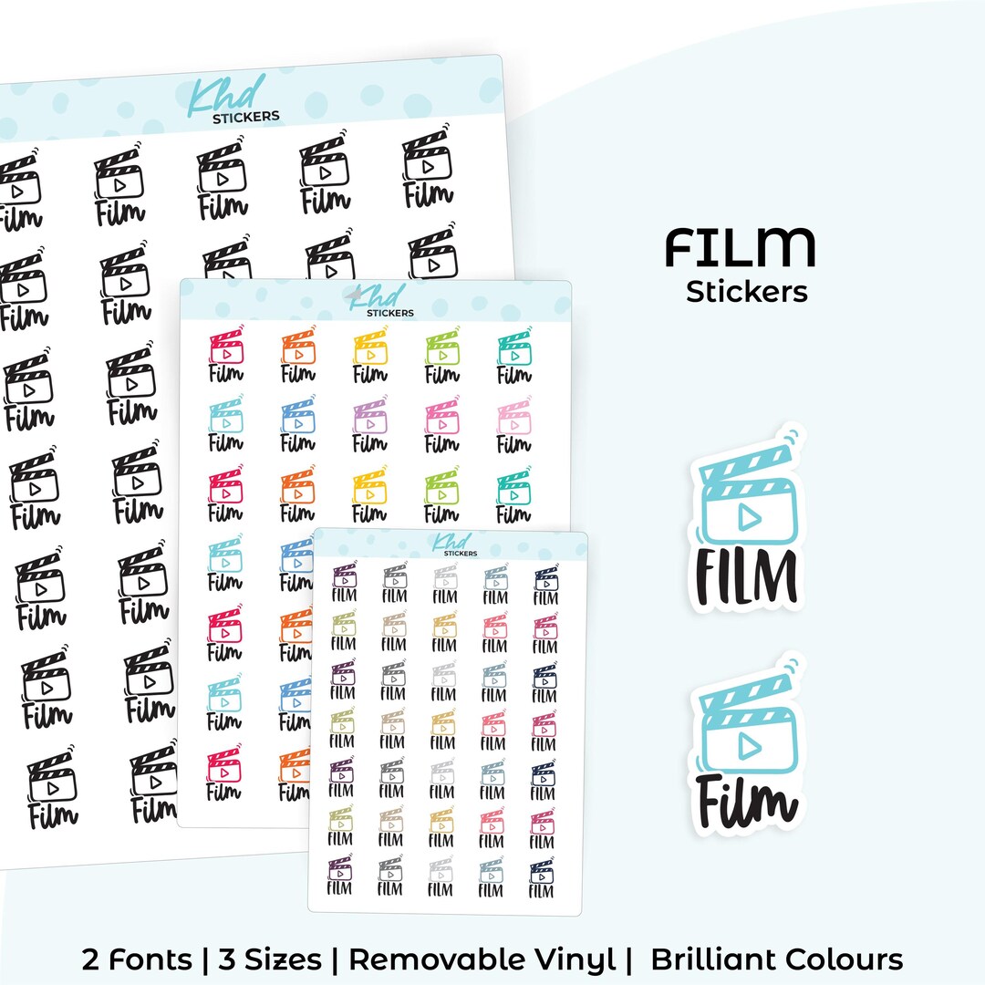 Film Planner Stickers, Three Sizes Including Tiny, Removable - Etsy
