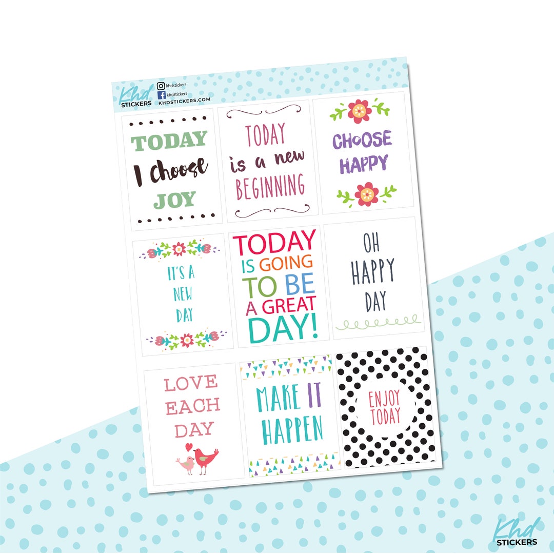 Affirmations & Quotes Stickers, Planner Stickers, Removable - Etsy