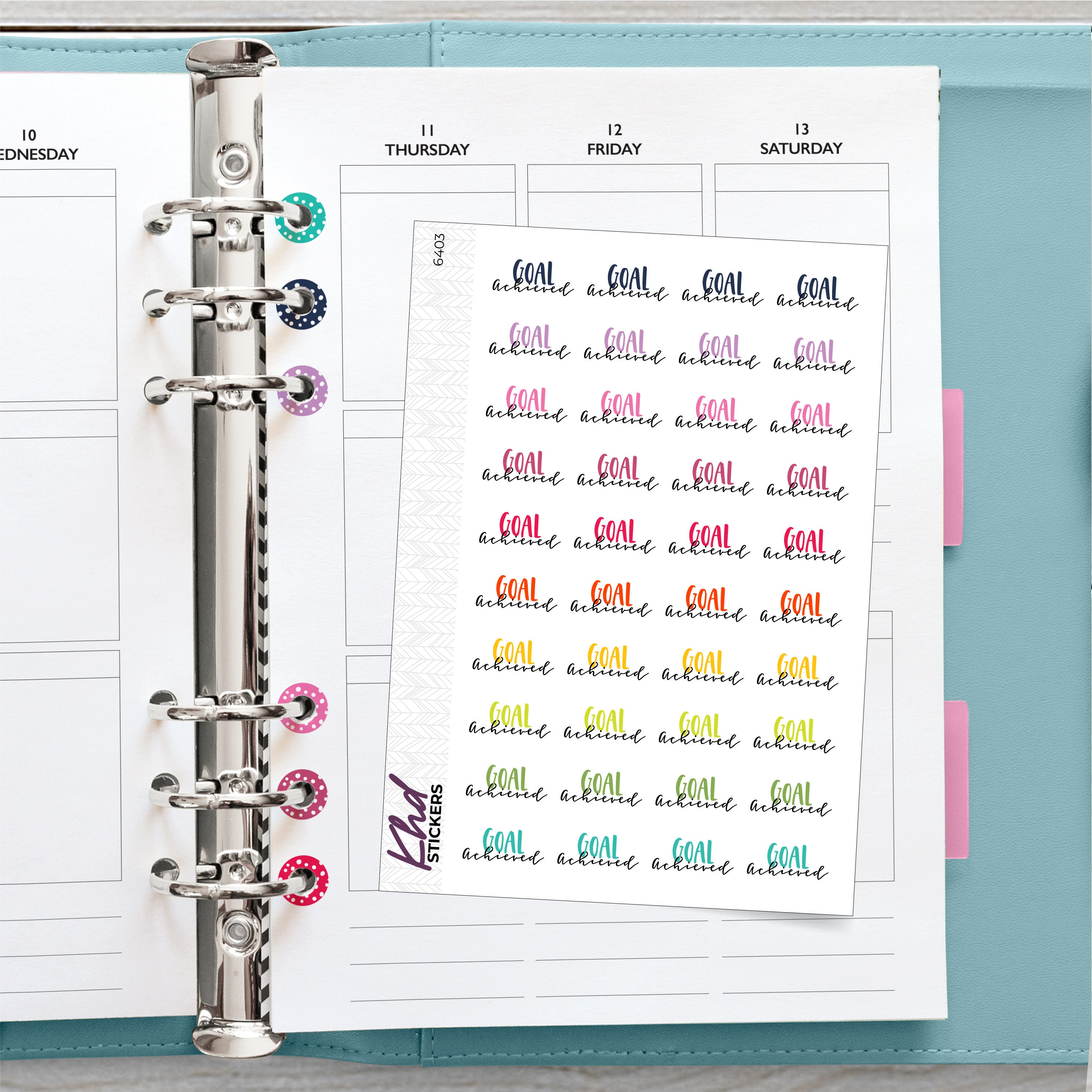 Goal Achieved Stickers Planner Stickers Removable | Etsy