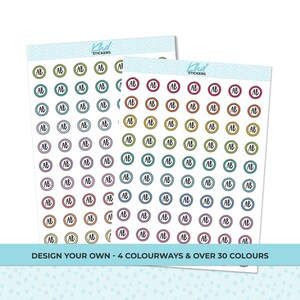 Design Your Own Cute Initial Stickers Removable - Etsy