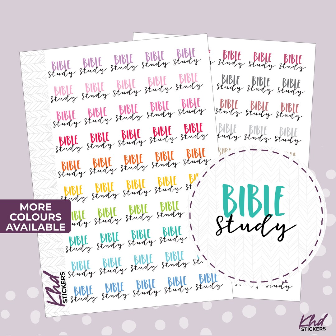 Bible Study Stickers Planner Stickers Removable - Etsy