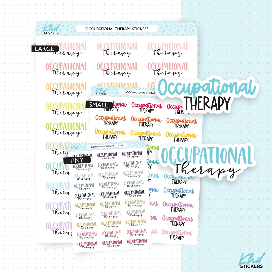 Occupational Therapy Planner Stickers, Three Sizes Including Tiny ...