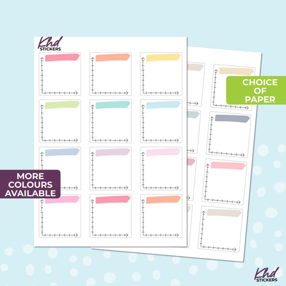 Graph Tracker Box Stickers Planner Stickers Removable - Etsy