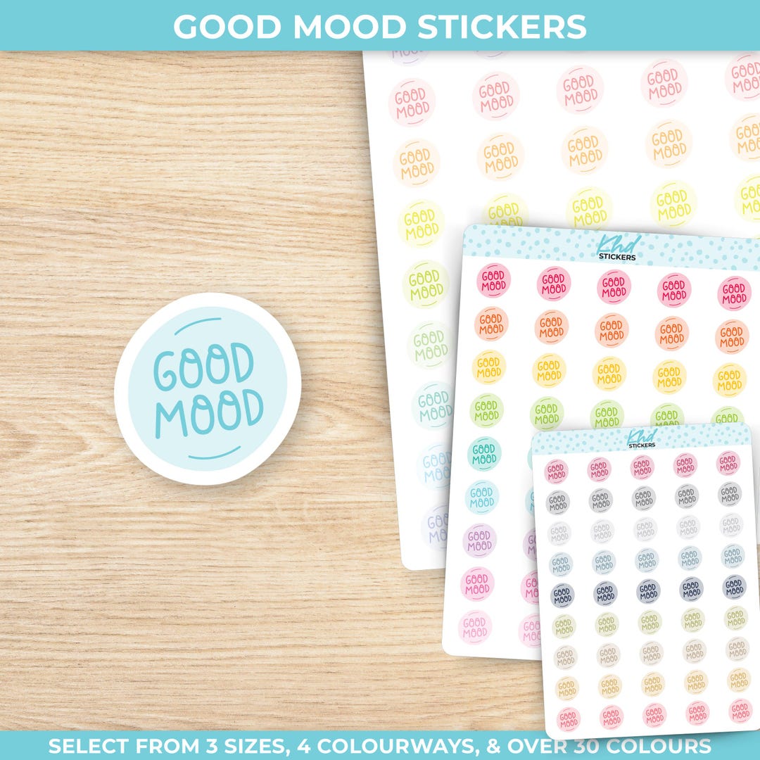 Good Mood Planner Stickers, Three Sizes Including Tiny, Removable - Etsy