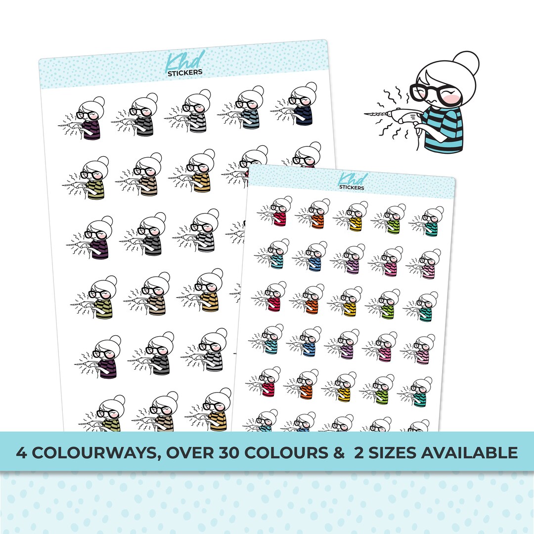 Planner Girl Leona Drilling, Planner Stickers, Two Sizes, Removable - Etsy