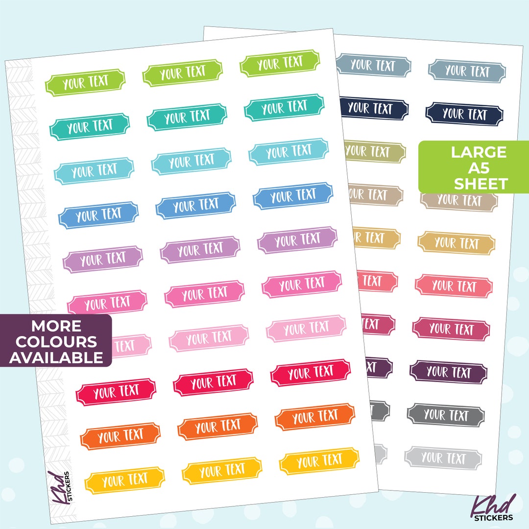 Design Your Own Fun Header Stickers Planner Stickers - Etsy