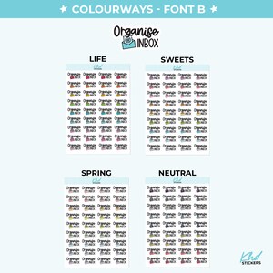 Organise Inbox Planner Stickers, Three Sizes Including Tiny, Removable ...