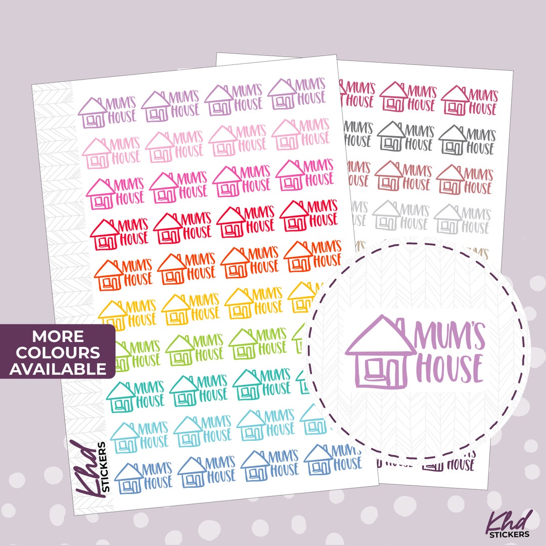 Dad's House / Mum's House / Mom's House Stickers - Etsy