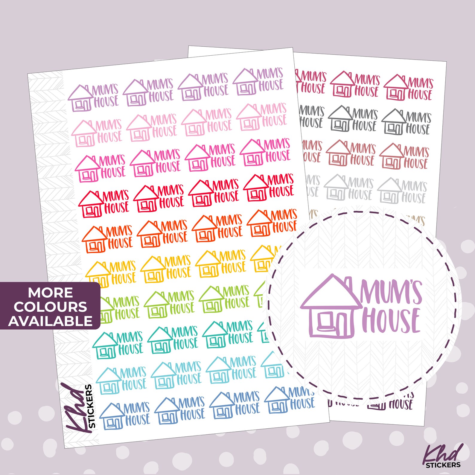 Dad's House / Mum's House / Mom's House Stickers - Etsy
