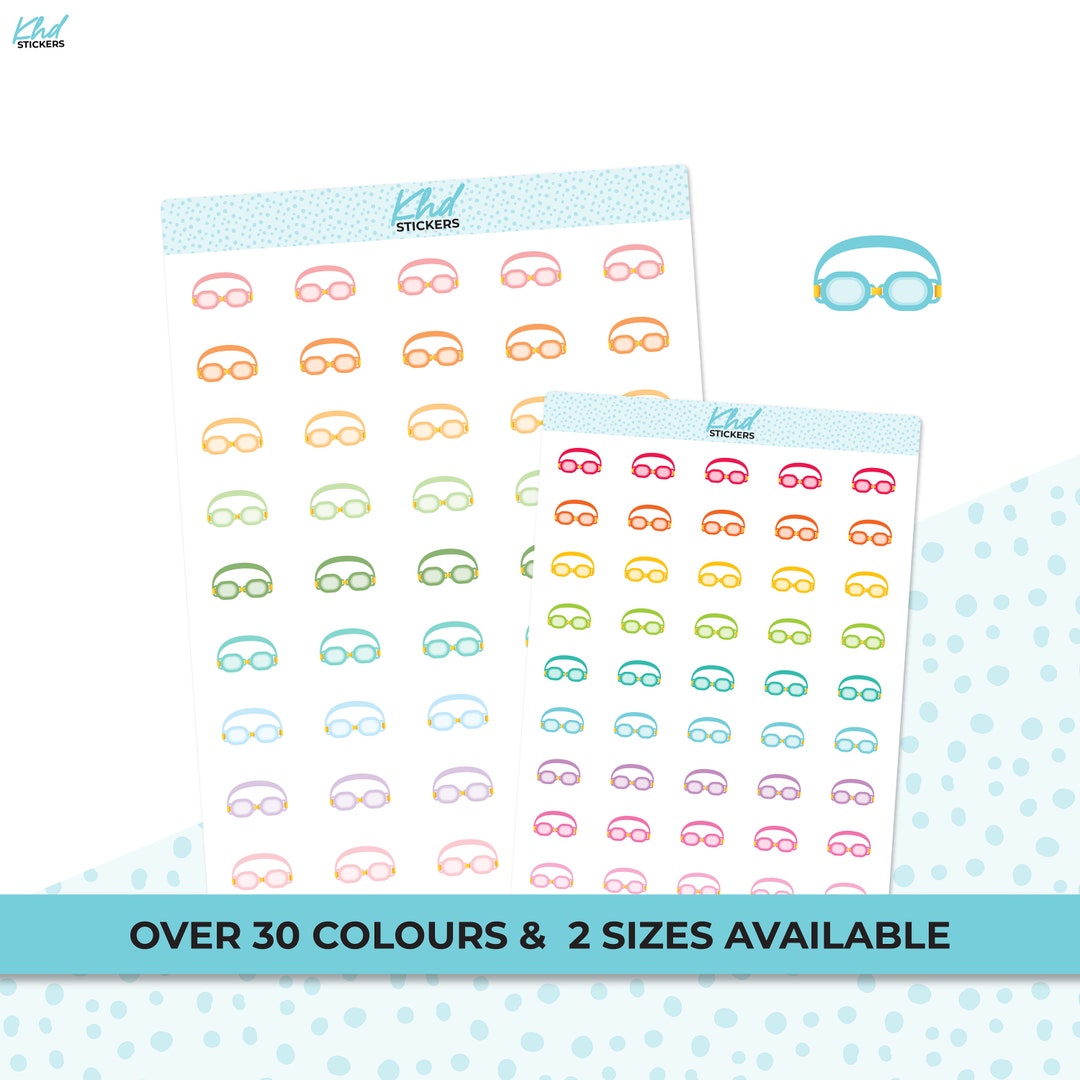 Swimming Goggles, Icon Planner Stickers , Mini Collection - Etsy