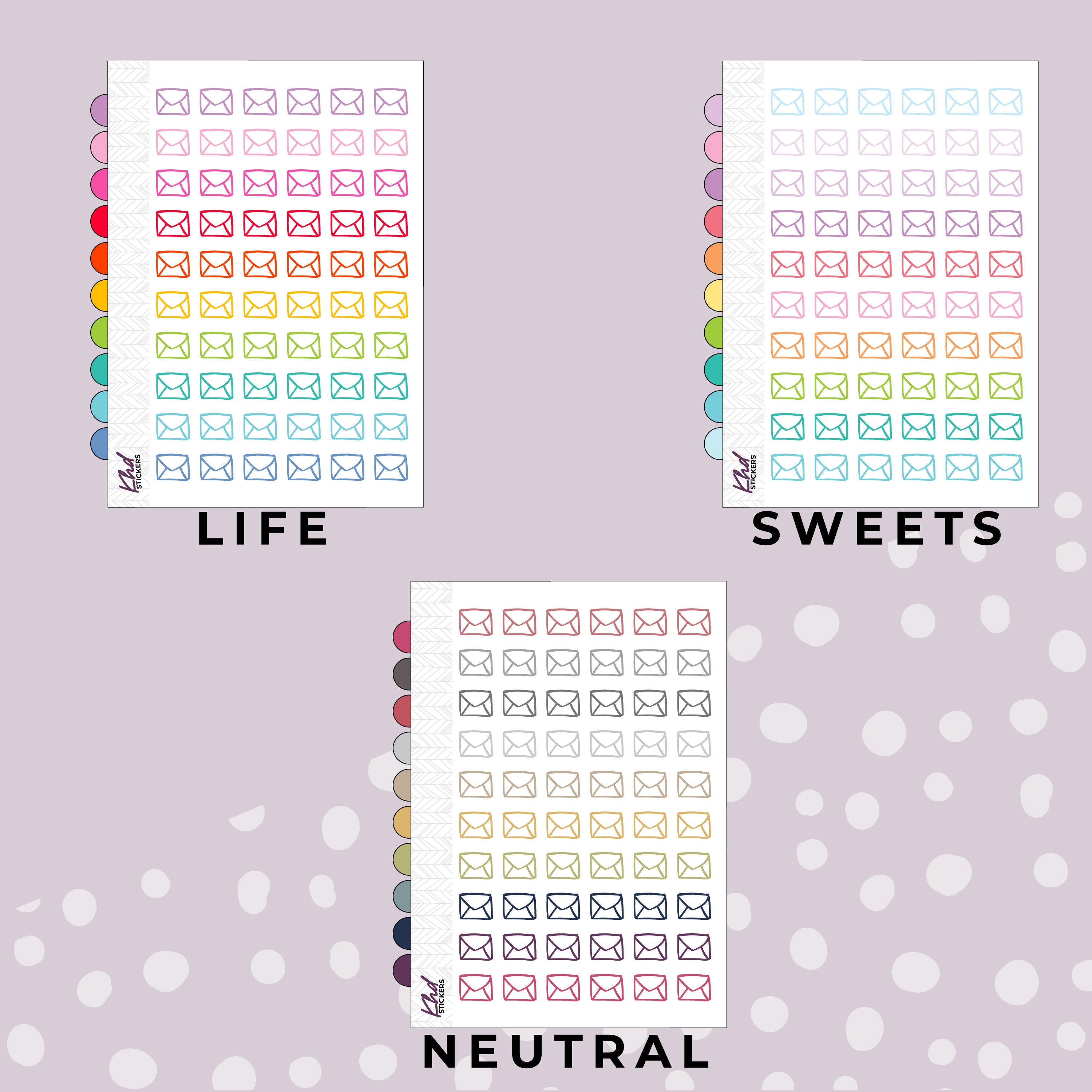 Envelope Back Icon Stickers Planner Stickers Removable - Etsy