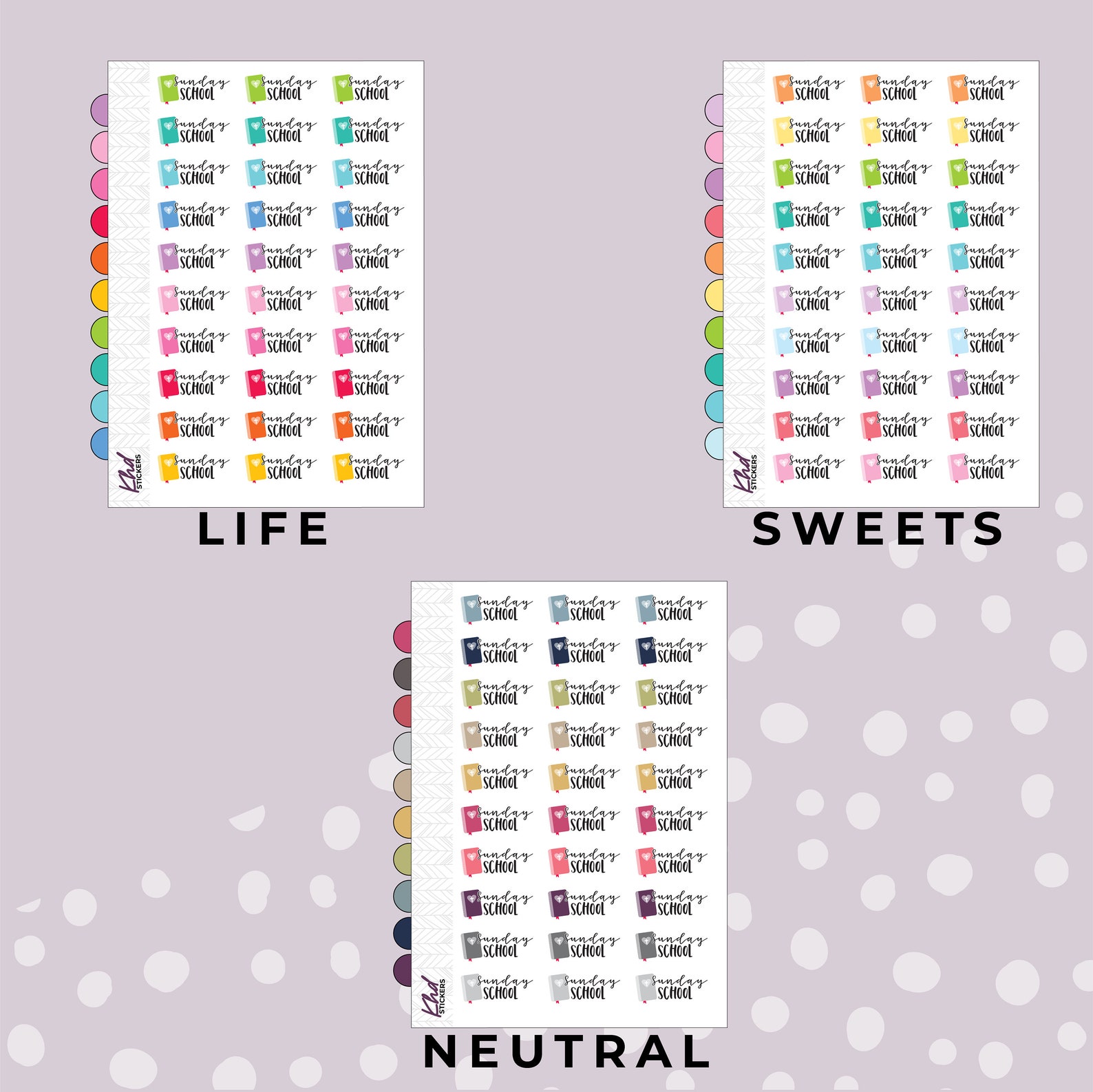 Sunday School Stickers Planner Stickers Removable - Etsy