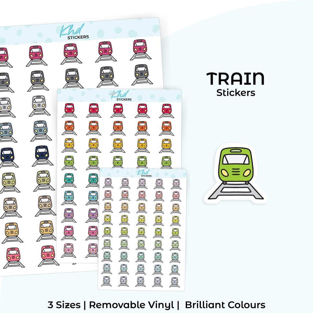 Train Icons Planner Stickers, 3 Sizes, Removable - Etsy UK
