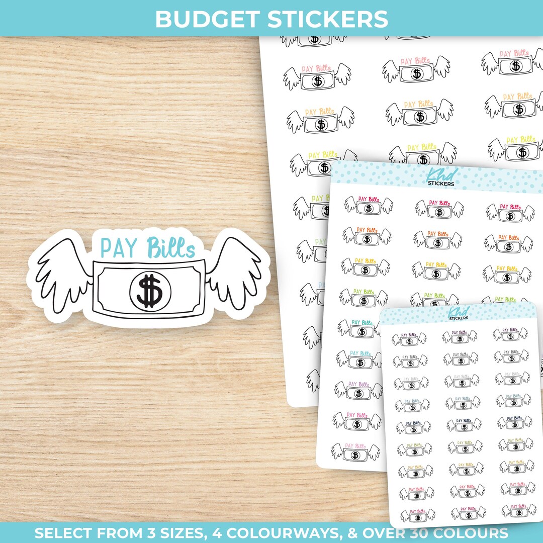 Pay Bills Planner Stickers, Three Sizes Including Tiny, Removable - Etsy